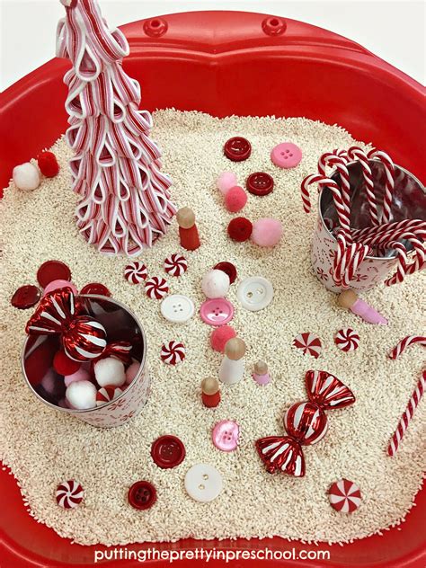 Christmas Peppermint Sensory Bin