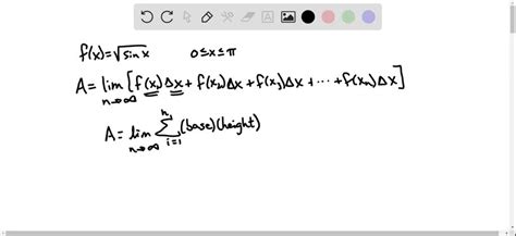 Use Definition 2 To Find An Expression For The Area Under The Graph Of F As A Limit Do Not