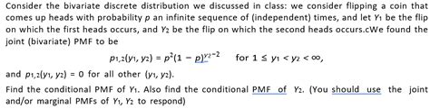 Solved Consider The Bivariate Discrete Distribution We