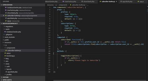 Php Property Or Method Subscribed Is Not Defined On The Instance