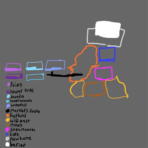 A Map Of Undertale And Undertale Yellow Rundertale