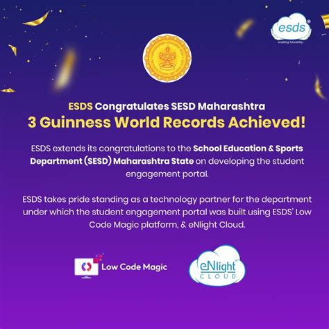 Esds4u Lowcodemagic Lowcodeplatform Guinessworldrecord Digitalindia Esds Software