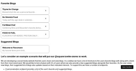 Square Svelte Store Demo Codesandbox