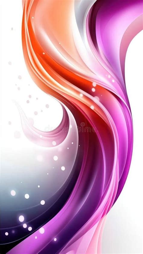 Abstract Waves In Vibrant Colors Create A Dynamic And Fluid Design Stock Illustration