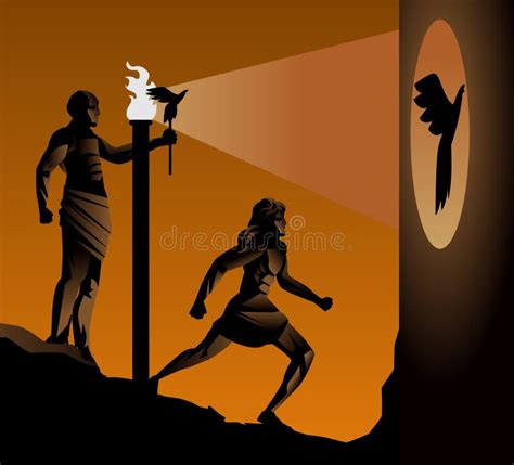 Plato Philosophy Allegory Of The Cave Stock Vector Illustration Of