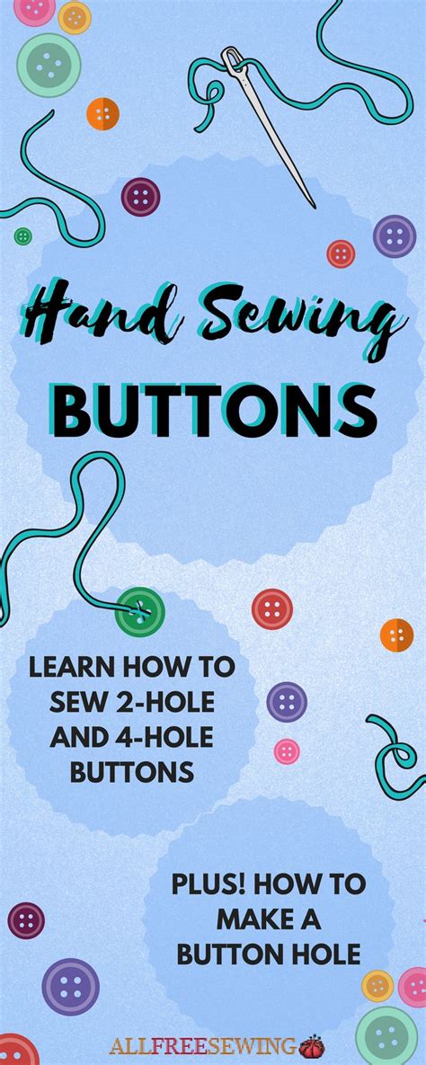How To Sew A Two Hole Button Sewing A Button Hand Sewing Projects Hand Sewing