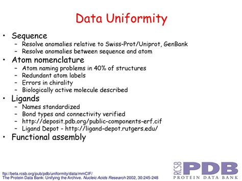 Data Representation Data Integration And Api Delivery Of Pdb Data Ppt Download
