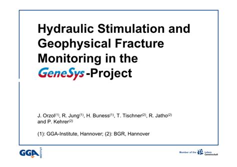 Ppt Hydraulic Stimulation And Geophysical Fracture Monitoring In The Powerpoint Presentation