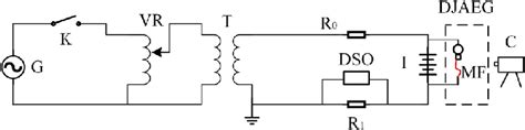 Circuit Diagram Of The Arc Extinguishing Test G Power K Switch Vr Download Scientific