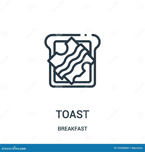Toast Icon Vector From Breakfast Collection Thin Line Toast Outline Icon Vector Illustration