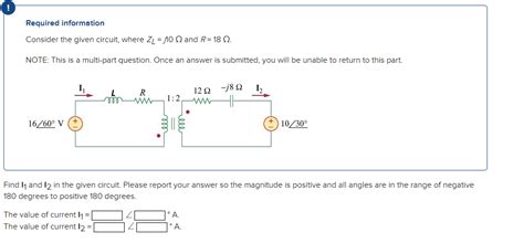 Solved Required Information Consider The Given Circuit Chegg