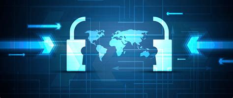 비즈니스 배경을 위한 인터넷 디지털 보안 기술 개념 회로 기판잠금 0명에 대한 스톡 벡터 아트 및 기타 이미지 0명 데이터