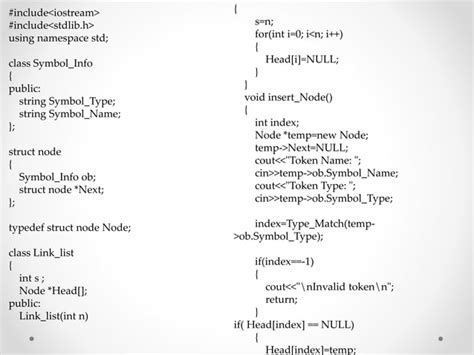compiler and symbol table pptx
