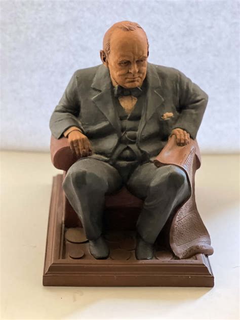 Seated Figure Of Winston Churchill By Tom Clark Churchill Collector