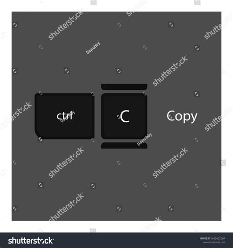 Illustration Copy Command Button On Keyboard Stock Vector Royalty Free 1652622064 Shutterstock