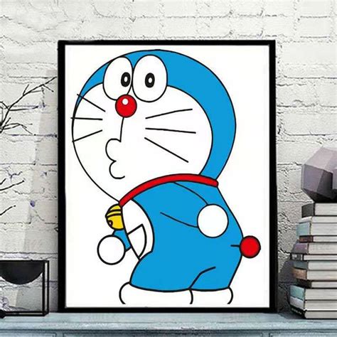 Diy数字油画学生儿童手工手绘填色卡通动漫丙烯油彩画小尺寸30 40 虎窝淘