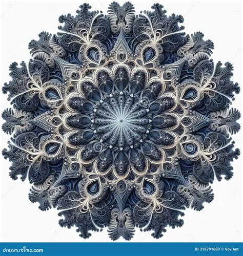 Fractal Pattern Effect A Complex Intricate Pattern Based On Re Stock Illustration