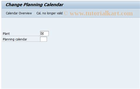MD26 SAP Tcode Change Planning Calendar