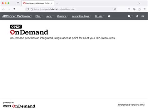 Using Open OnDemand ABCI User Guide