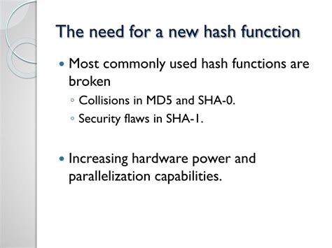 Ppt Statistical And Performance Analysis Of Sha 3 Hash Candidates