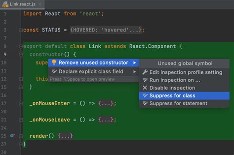 Disabling And Enabling Inspections—webstorm