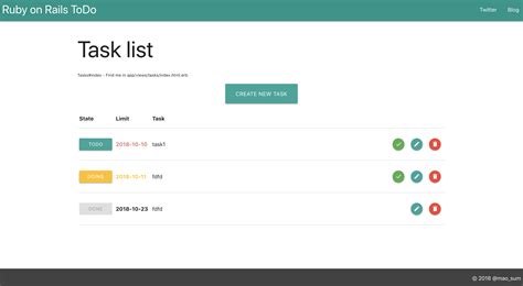 Ruby On Rails チュートリアル的にtodoアプリを作ってみた話 Ruby Qiita