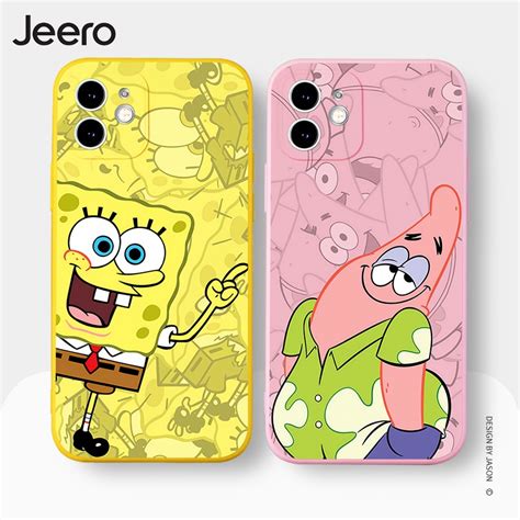 Jeero Soft Silicone Matching Couple Set Cute Funny Shockproof Casing Compatible For Iphone Case