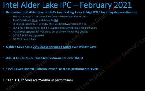 Intel Alder Lake Cpus To Bring Up To Ipc Increase Kitguru