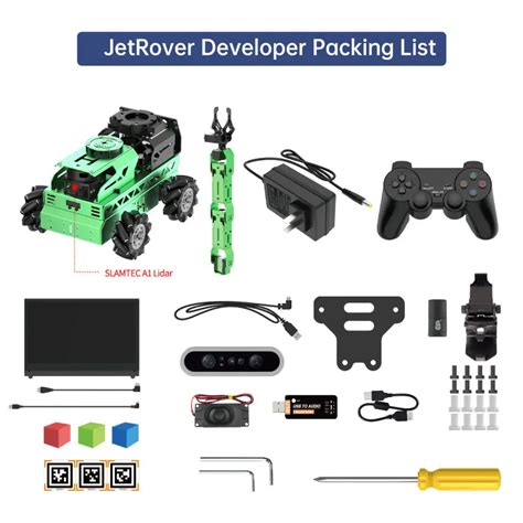 Jetrover Ros Robot Car With Vision Robotic Arm Support Slam Mapping Navigation Developer Kit