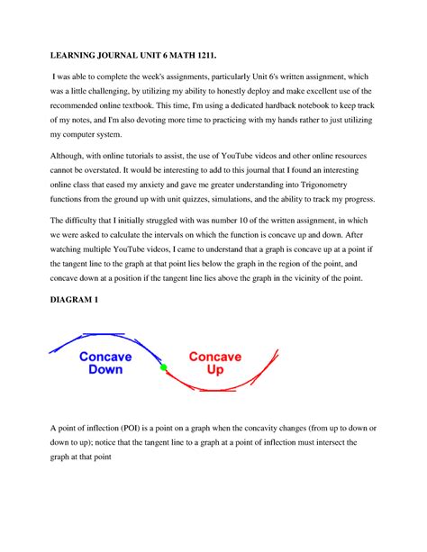 Learning Journal Unit 6 Math 1211 Learning Journal Unit 6 Math 1211 I Was Able To Complete