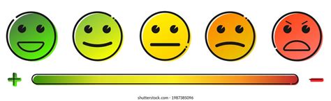 Vector Emotion Feedback Scale On White Stock Vector Royalty Free 1090628780 Shutterstock