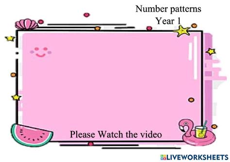 Number Patterns Online Exercise For Year 1 Live Worksheets