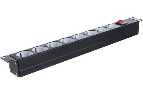 Блок силовых розеток ЦМО 19 без шнура с выключателем 8 розеток черный БР 16 008 выгодная