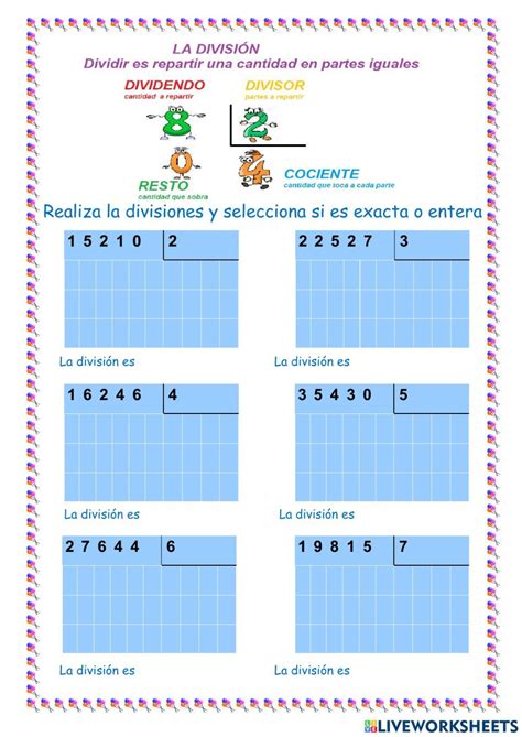 Divisiones Una Cifra Exercise