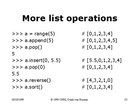 More List Operations