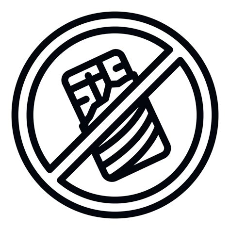 Chocolate Restricted Icon Outline Style 15264584 Vector Art At Vecteezy
