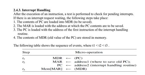 Solved Explain How The Interrupt Handling Id Done Using