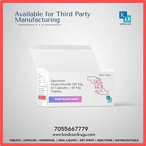 Eperisone Hydrochloride 150 Mg Sr Capsules 50 Mg Tablets At ₹ 200box