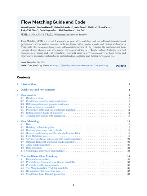 Flow Matching Guide And Code Pdf Stochastic Differential Equation