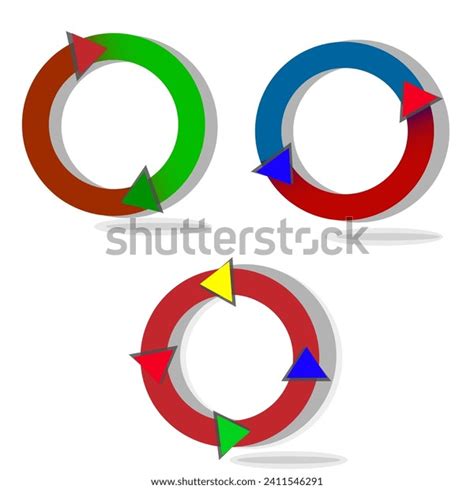 Diagram Infographic Set Rotation Round Cycle Stock Vector Royalty Free 2411546291 Shutterstock