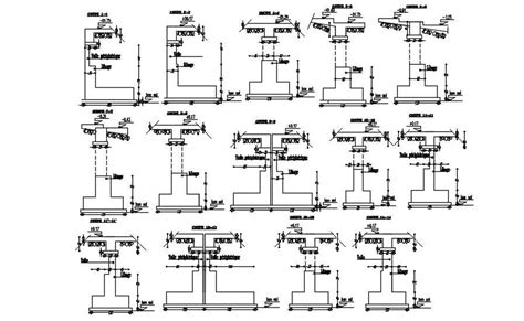 Footing Formwork Detail Design In Autocad 2d Drawing Cad File Dwg File
