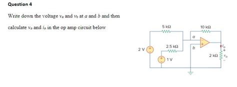 Solved Write Down The Voltage Va And Vb At A And B And Chegg Com