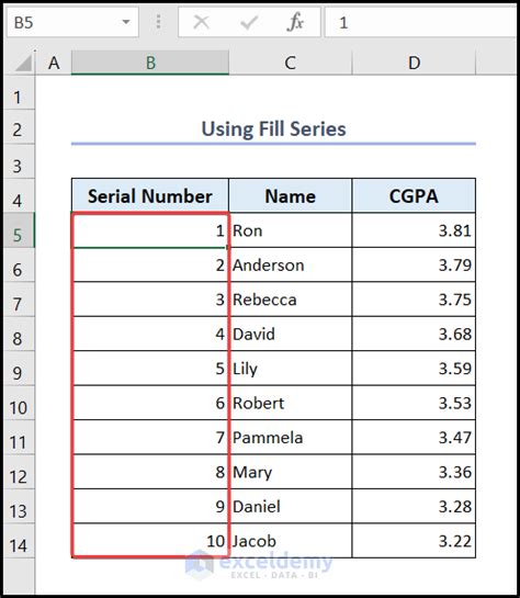 Serial Number In Excel With Practical Examples Exceldemy