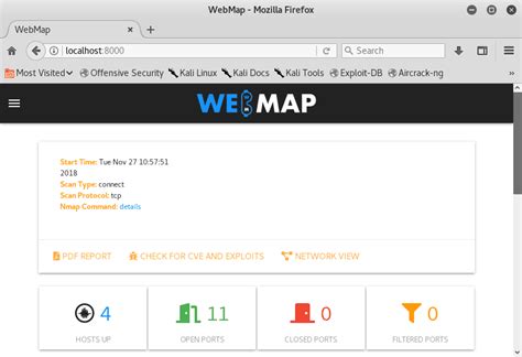 Webmap Un Panel De Control Y Reporte De Nmap Esgeeks