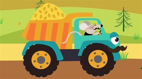 ГРУЗОВИК Песенка мультик рабочие машинки строительная техника животные Youtube