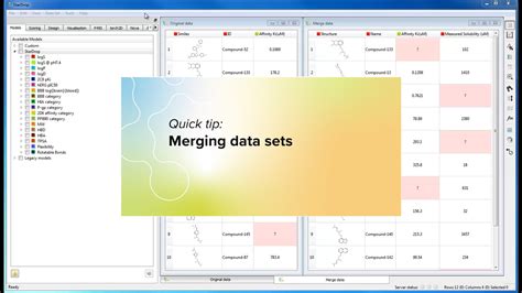 Merging Data Sets In Stardrop Optibrium
