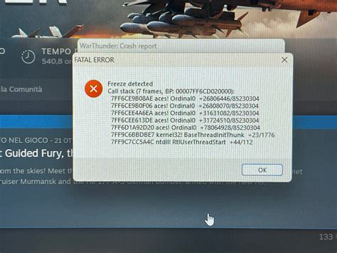 Aiuto FATAL ERROR Comunità Italiana War Thunder official forum