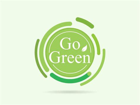 Modern Go Green Environment Label Logo Vector 24758279 Vector Art At