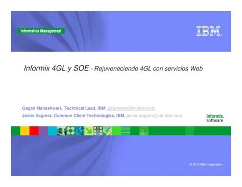 Pdf Informix 4gl Y Soe Rejuveneciendo 4gl Con Servicios Web