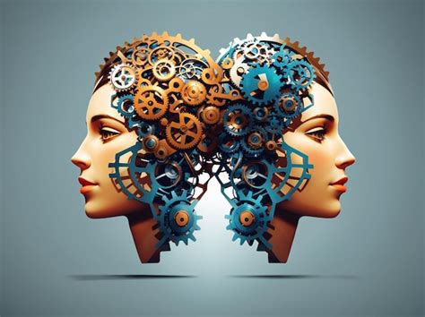 Premium Ai Image Human Minds In Motion R Of Gears With Linked Human Heads